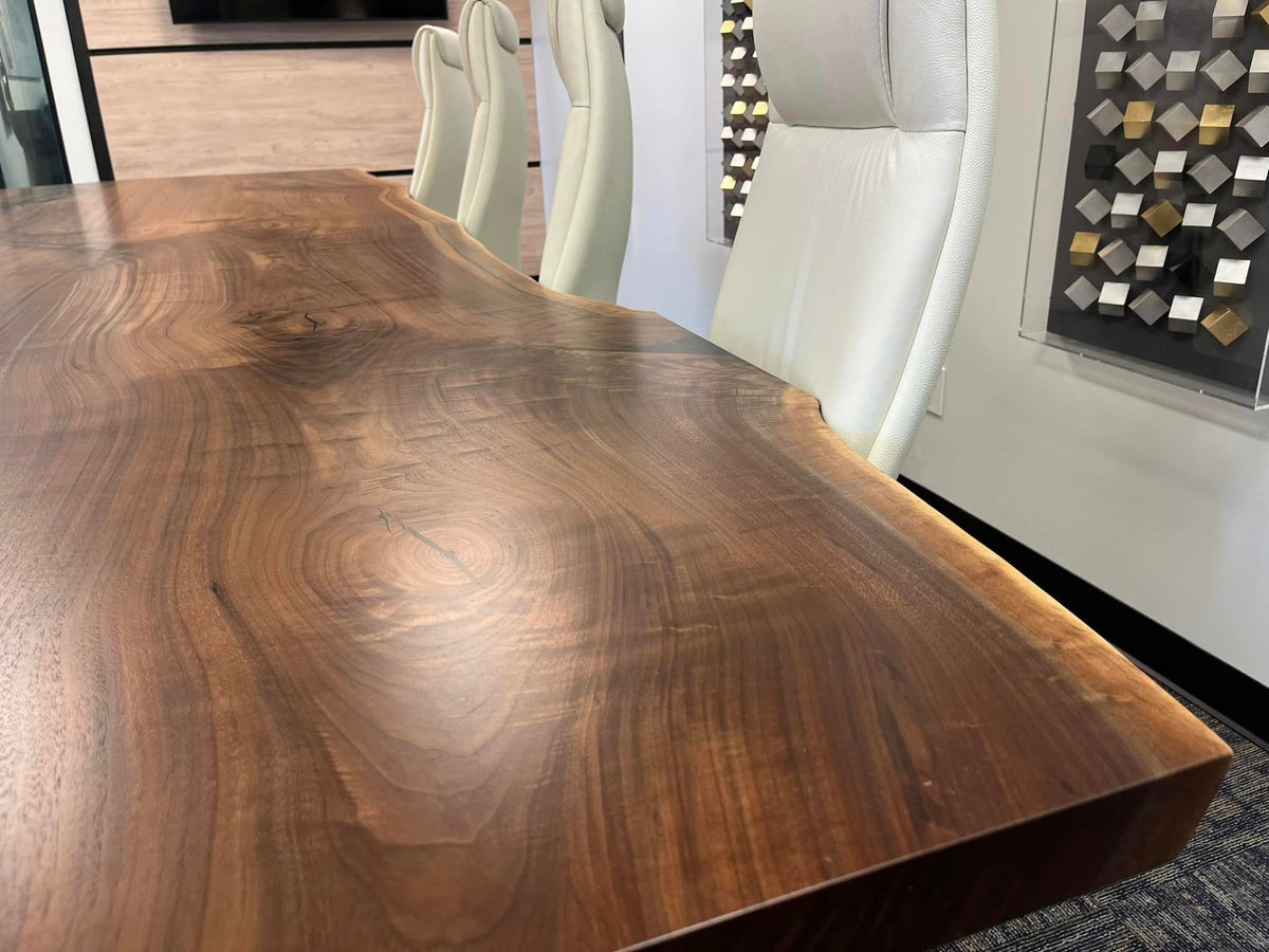 Live Edge Black Walnut Conference Table 403 - KC Custom Hardwoods