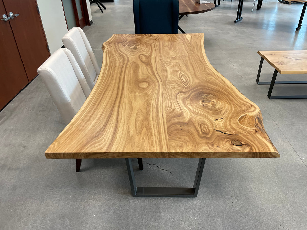 Live Edge Siberian Elm Dining Table 371 - KC Custom Hardwoods