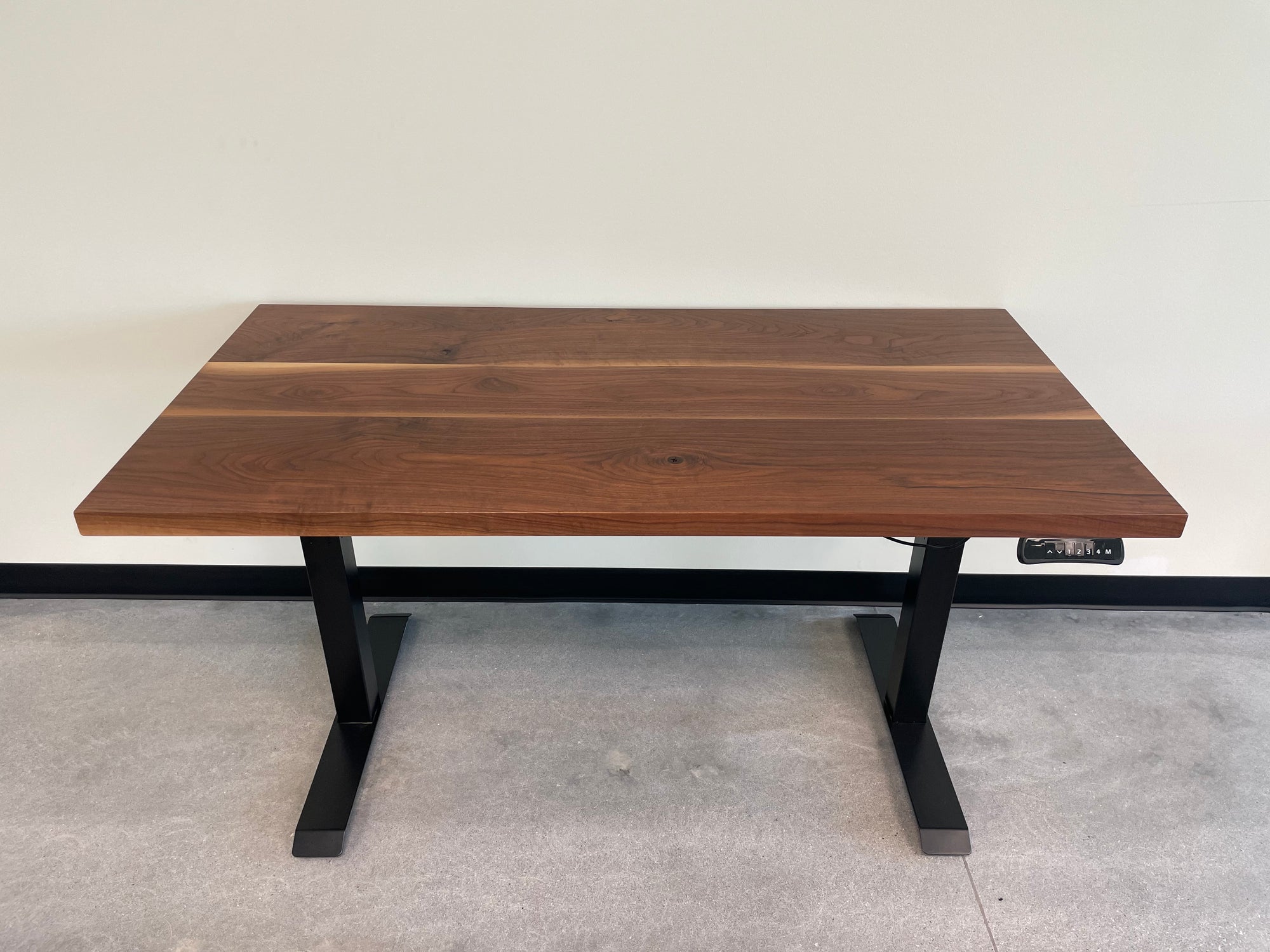 Black Walnut Sit/Stand Desk 375 - KC Custom Hardwoods