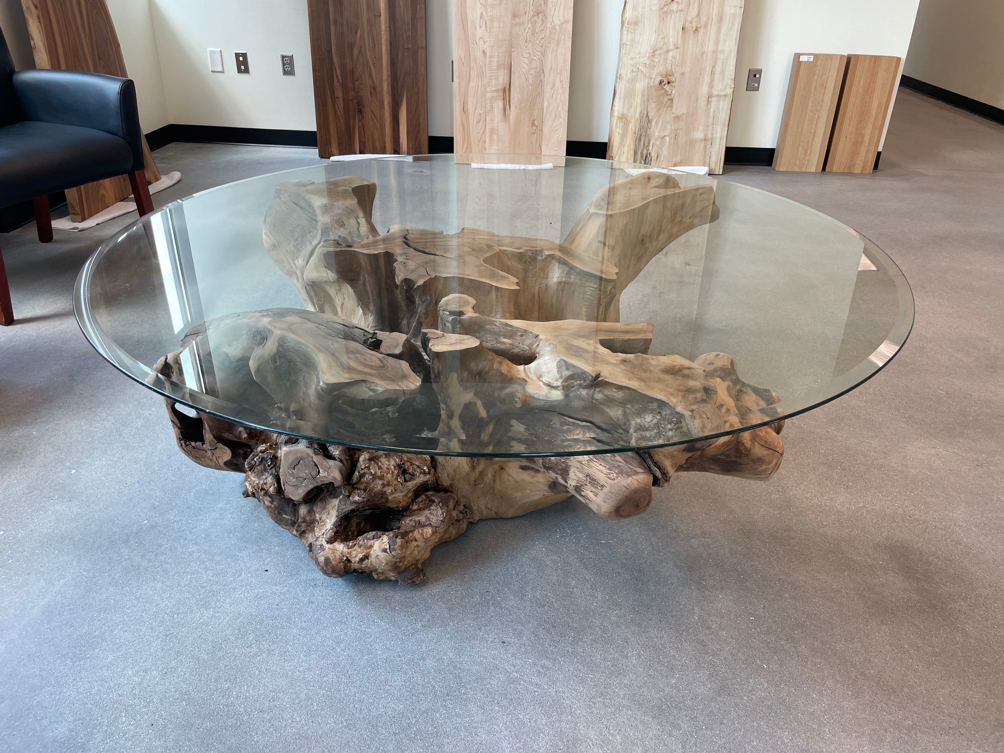 Root Ball Coffee Table 376 - KC Custom Hardwoods