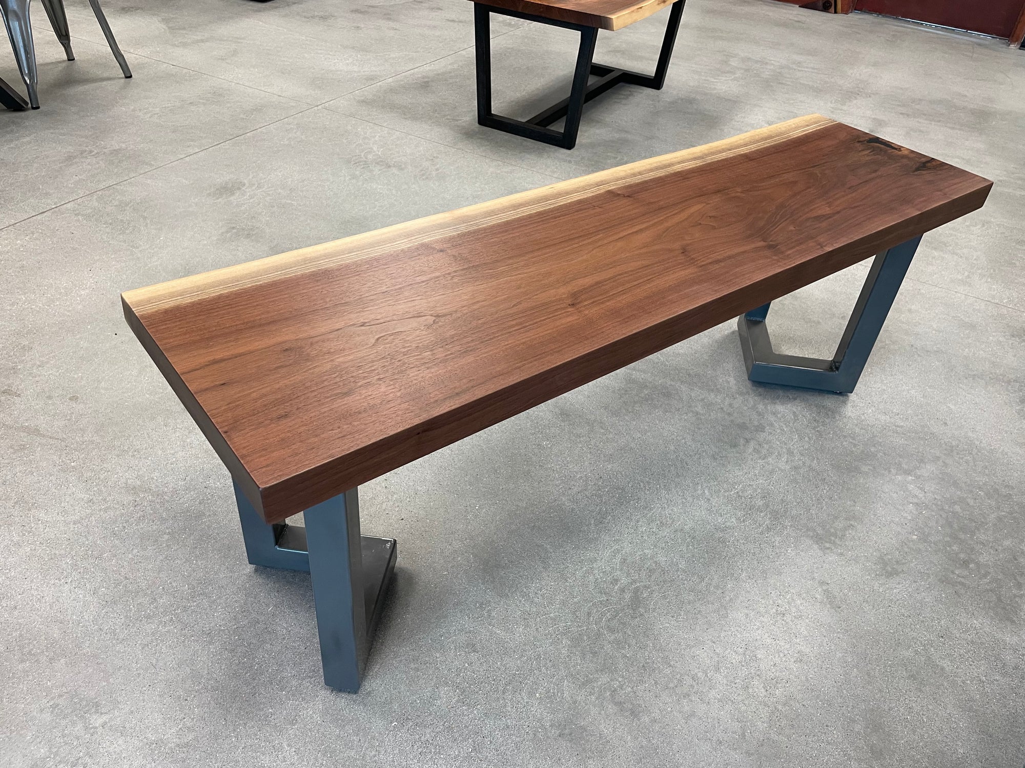 Live Edge Bench - KC Custom Hardwoods