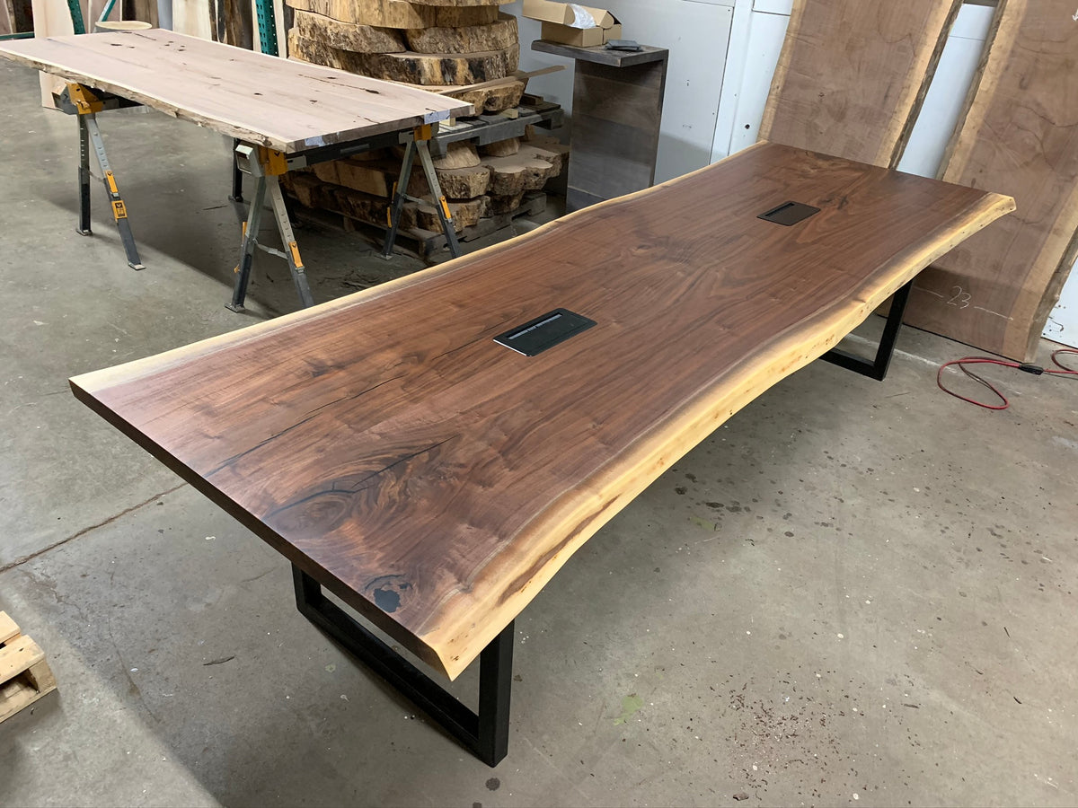 Black Walnut Conference Table 112 - KC Custom Hardwoods