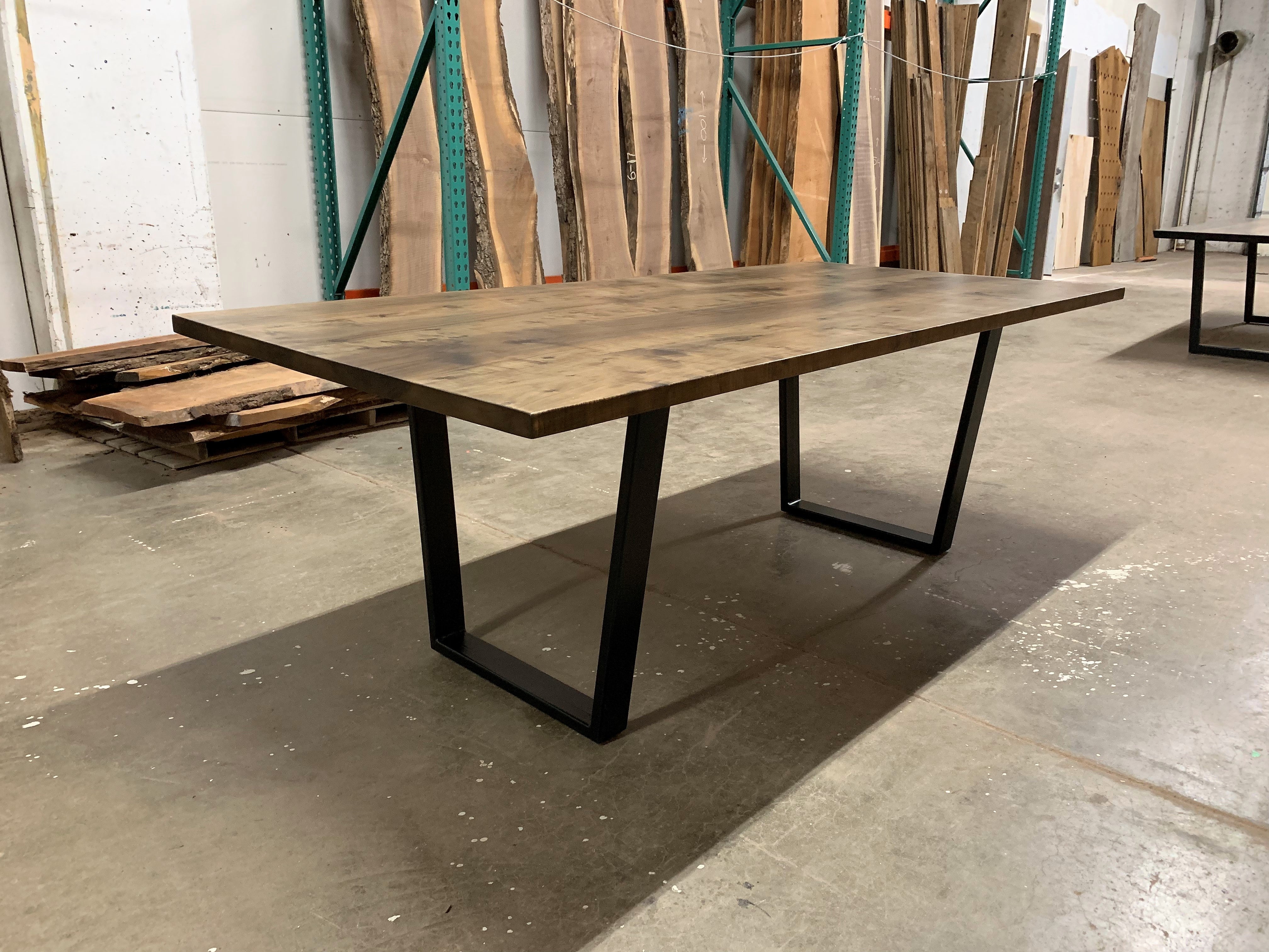 EBONIZED MAPLE DINING TABLE - KC Custom Hardwoods