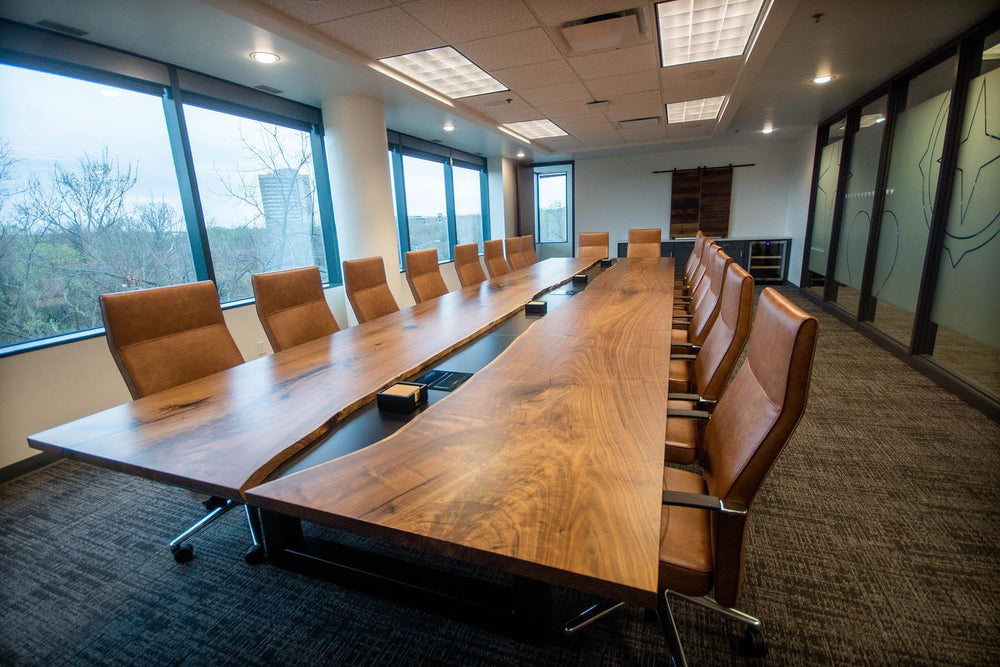 Modern Live Edge Conference Tables | Wood & Epoxy Conference Tables ...