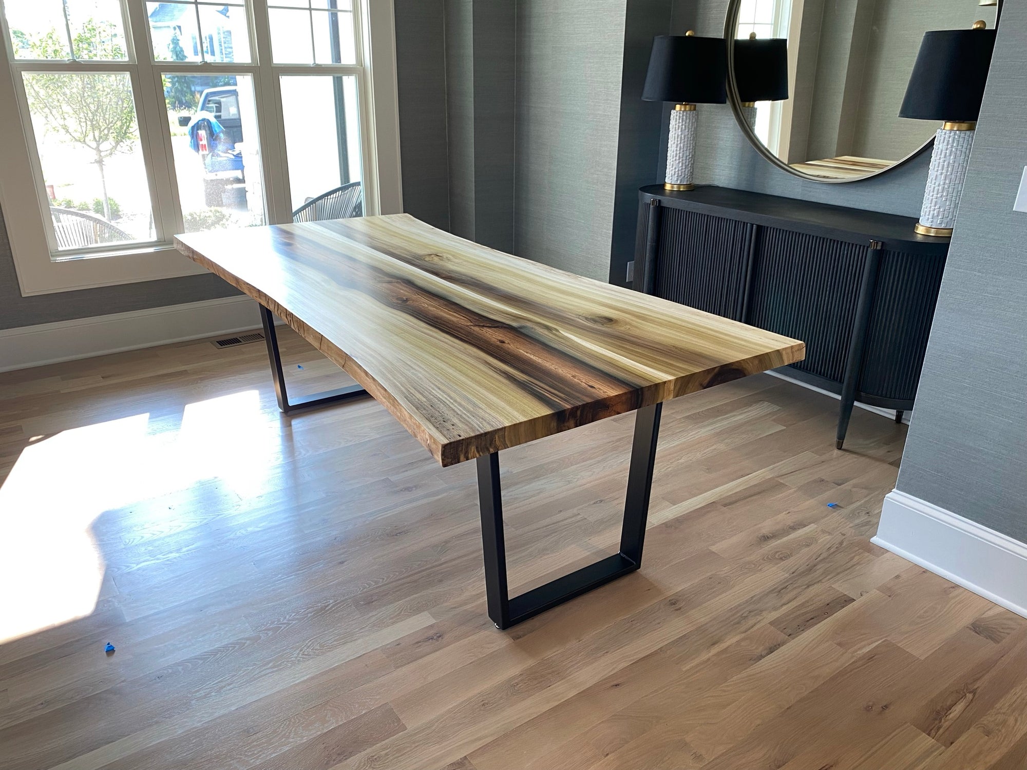 Rainbow Poplar Dining Table 292 - KC Custom Hardwoods
