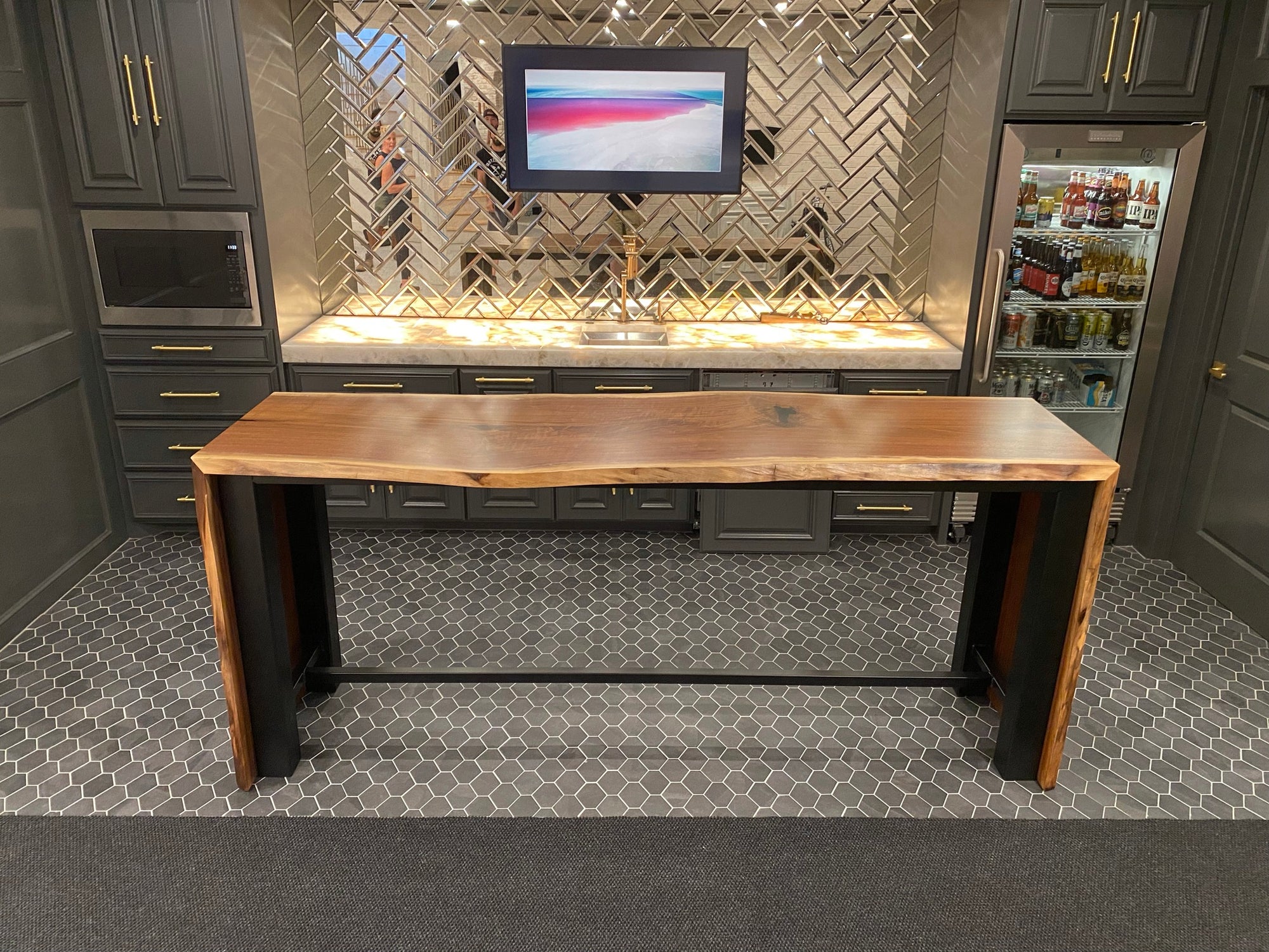 Live Edge Bar Table - KC Custom Hardwoods