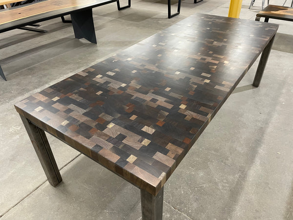 Butcher Block Dining Table 277 - KC Custom Hardwoods